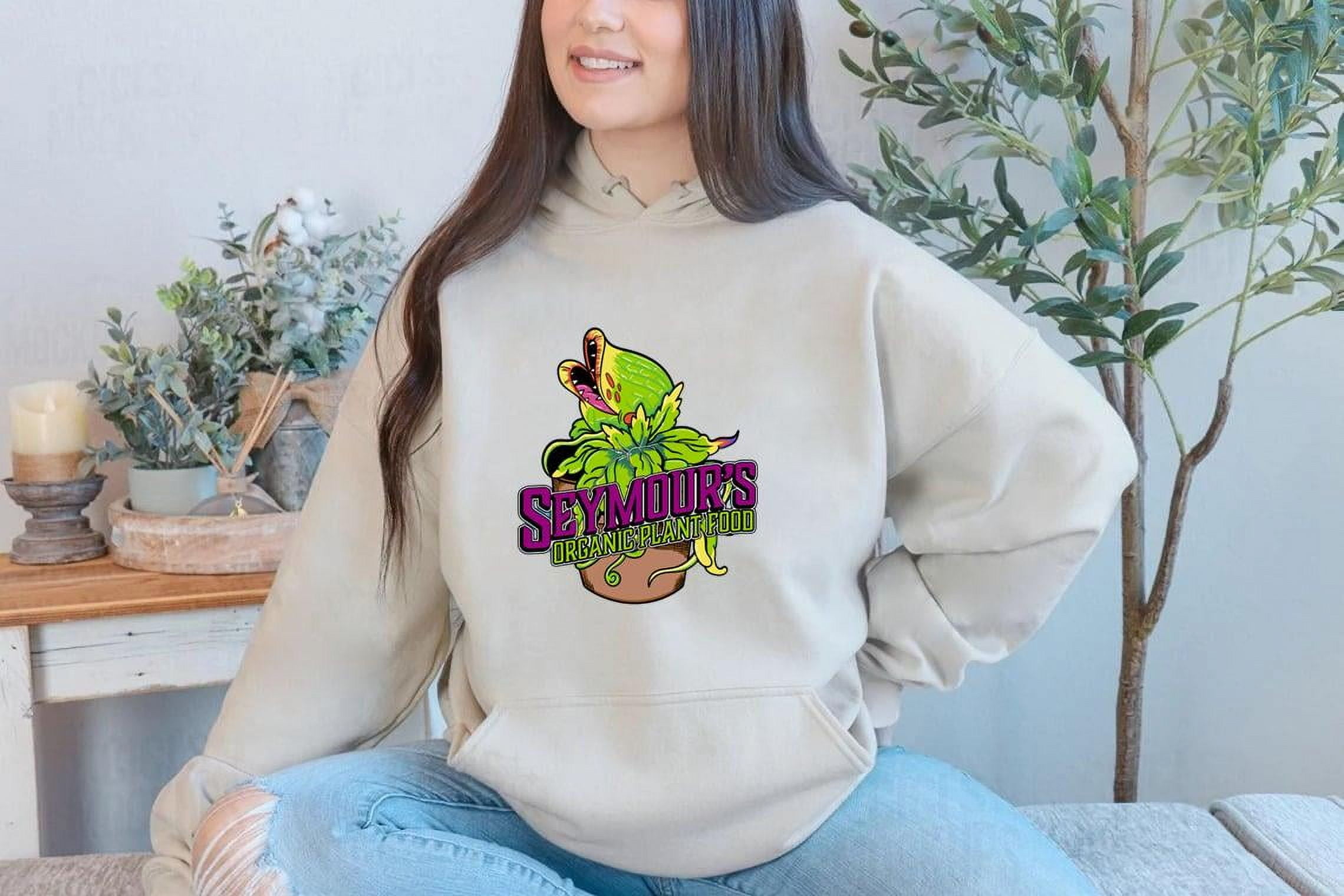 Little Shop Joke Hoodie Seymour’s Plant Food in Garden Parody, for men ...