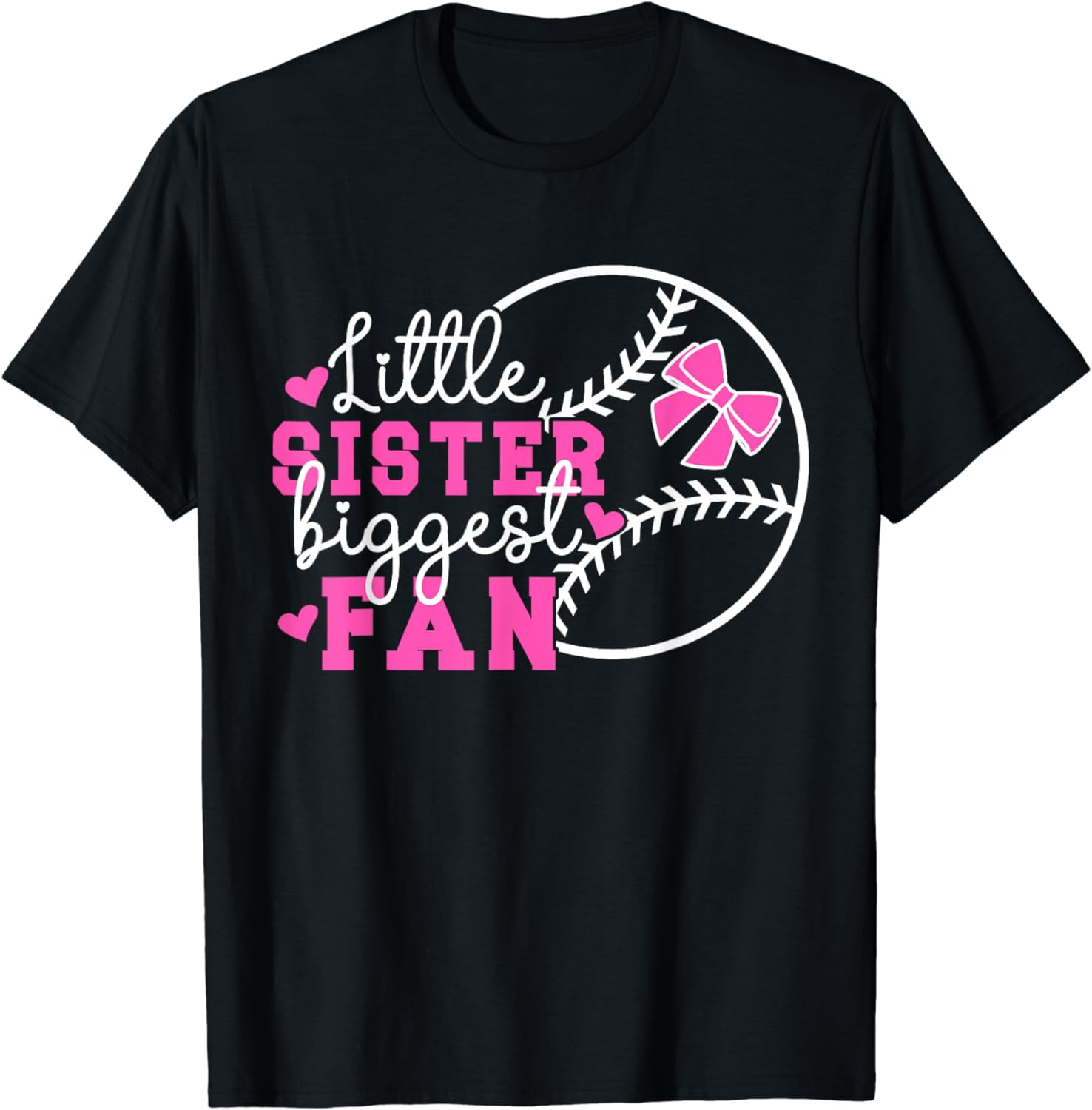 Little Sister Baseball Sister Of A Baseball Player T-Shirt - Walmart.com