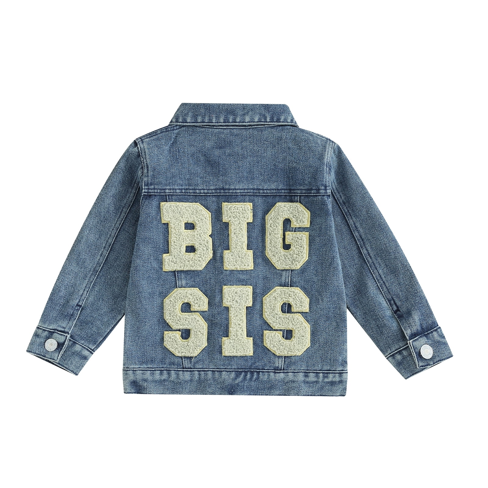 Little Sister Big Sister Matching Clothes Toddler Girls Denim Jacket ...