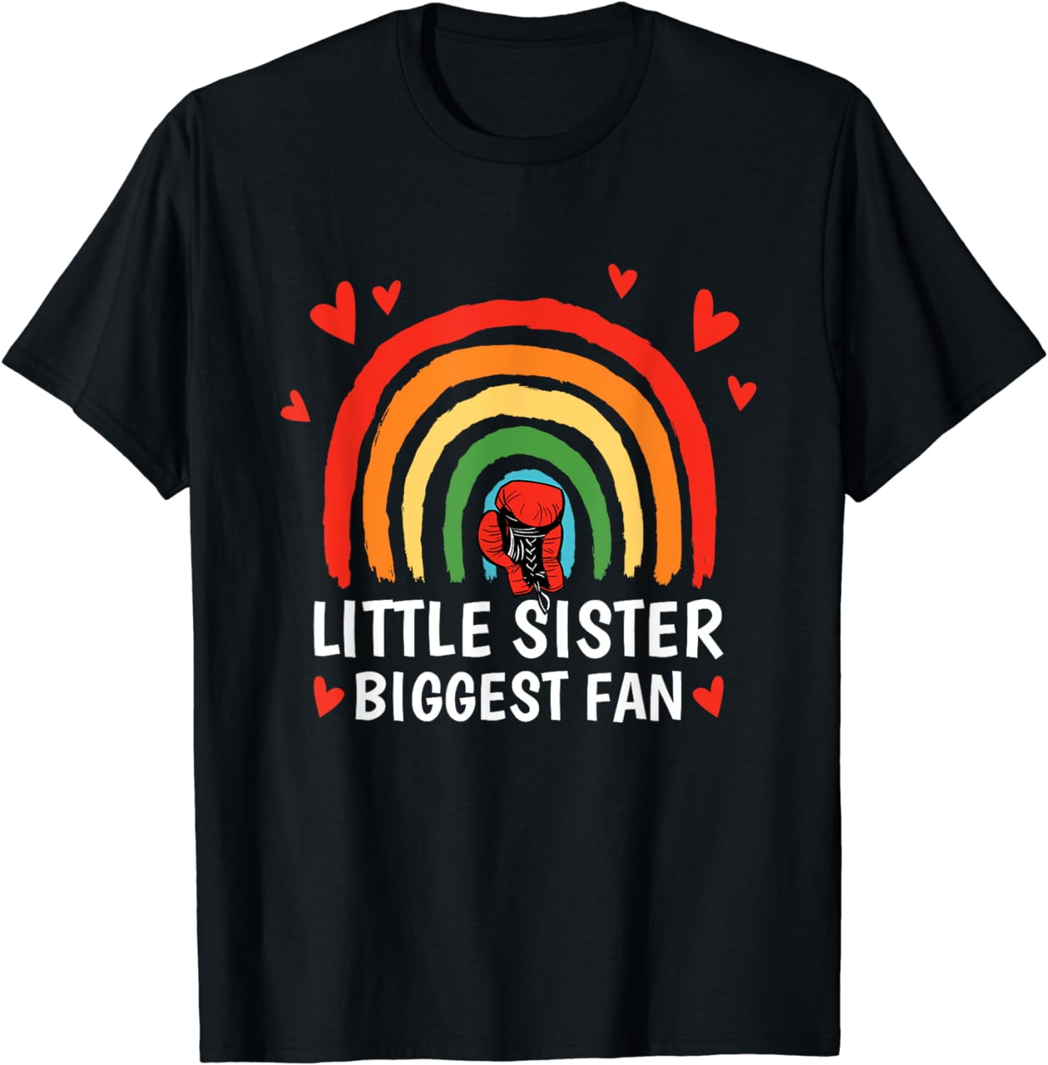 Little Sister Biggest Fan, Boxing Girl Toddler Sister Fan T-Shirt ...