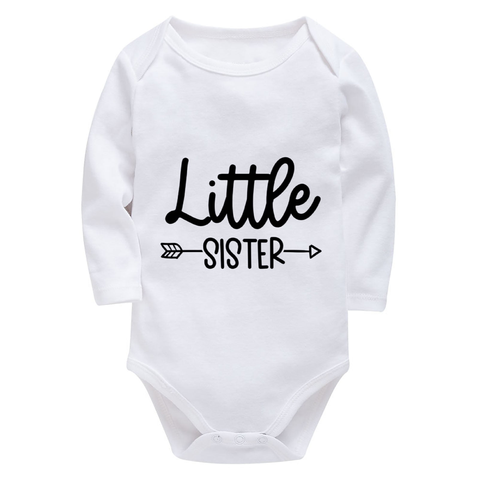 Little Sister Newborn Coming Home Outfit Long Sleeve Going Home ...