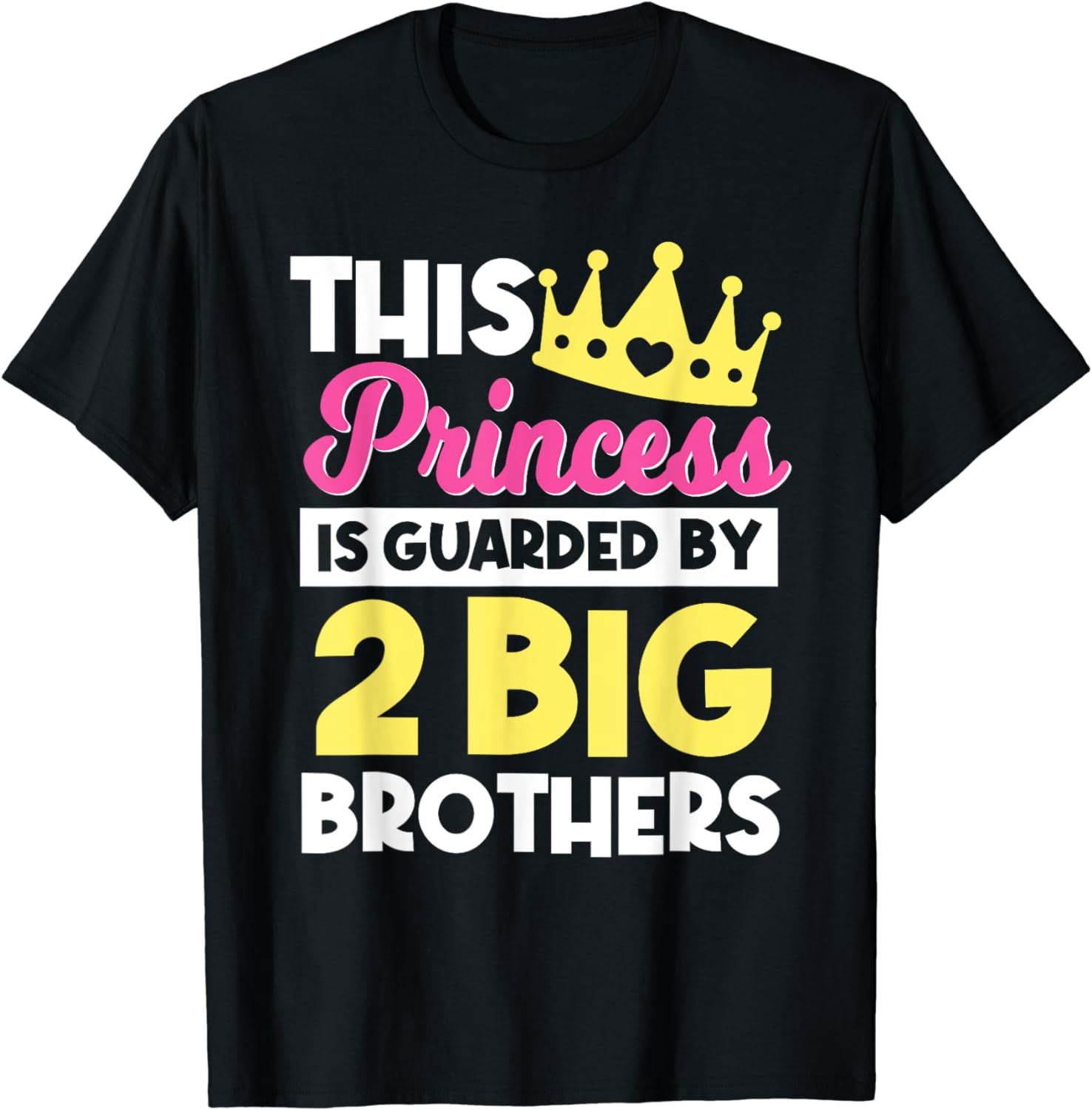 Little Sister Princess Crown Brother Sibling Relationship T-Shirt ...