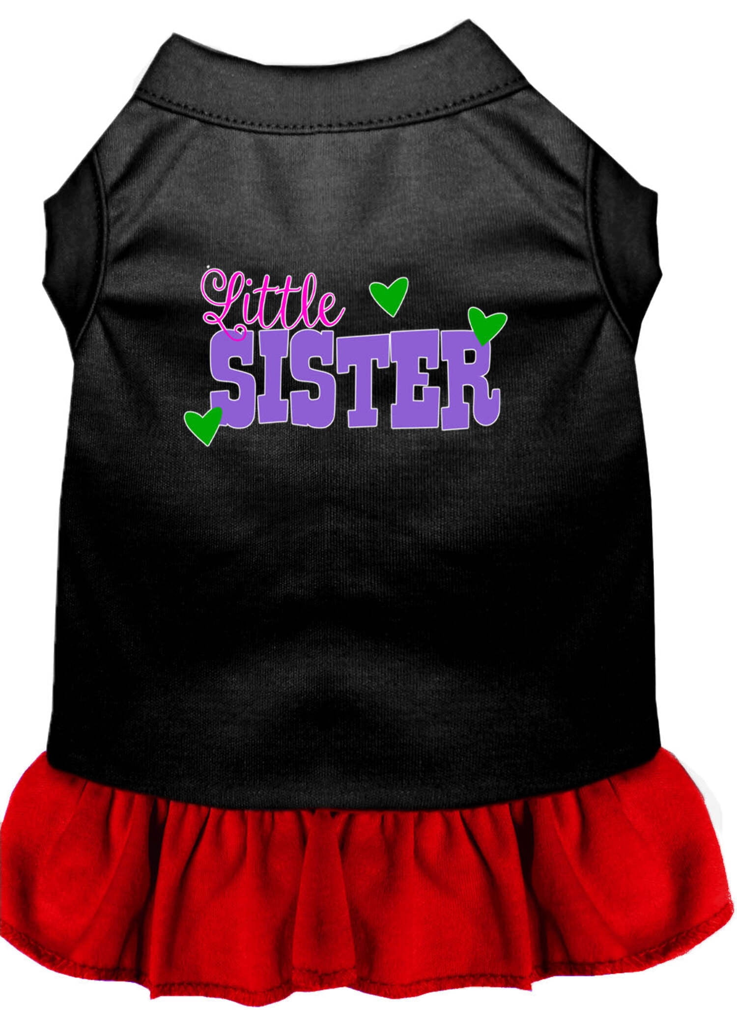 Mirage Pet Little Sister Screen Print Dog Dress Black with Red Med ...