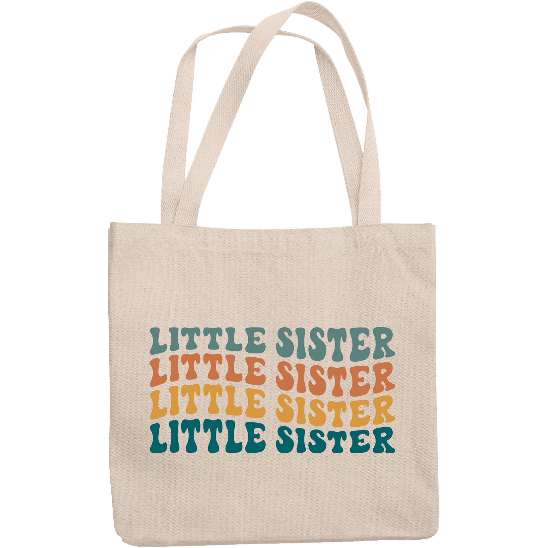 Little Sister, Younger Sibling Themed, Groovy Retro Wavy Text Merch ...