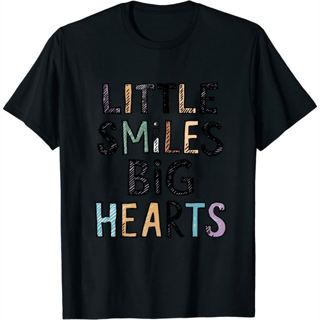 Little Smiles Big Hearts Funny And Scary Ghosts And Witch Hat T-Shirt ...