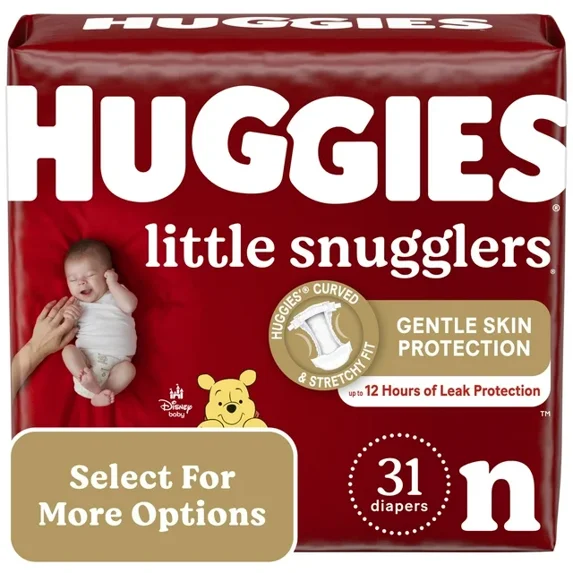 Little Snugglers Baby Diapers, Size Newborn (up to 10 lbs), 31 Ct - Walmart.com