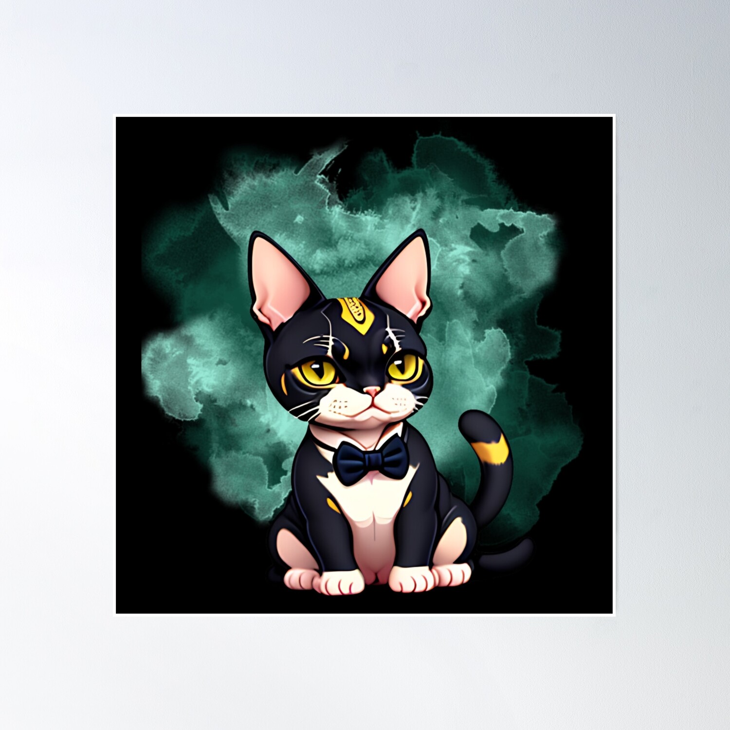 Little Sphinx Kitten Poster Wall Art, Modern Wall Decor, 16x16 UNFRAMED ...