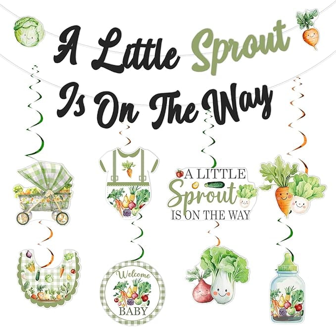 Little Sprout Baby Shower Decorations A Little Sprout Is On The Way ...