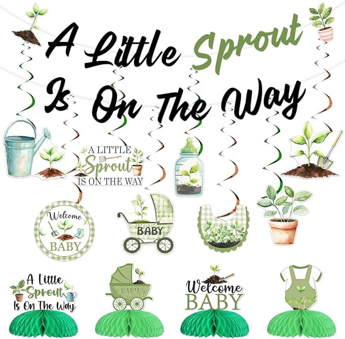 Little Sprout Baby Shower Decorations A Little Sprout Is On The Way ...