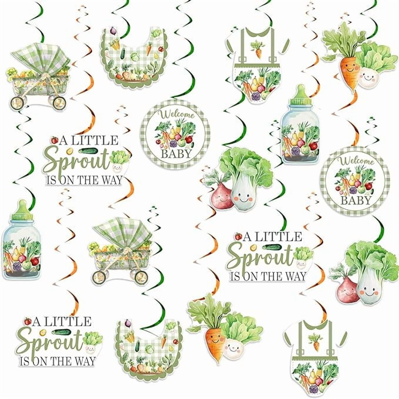 Little Sprout Baby Shower decor 24pcs A Little Sprout Is On The Way ...