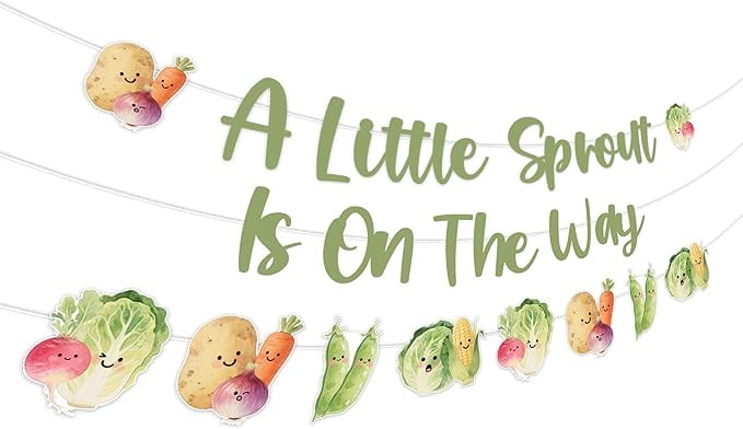Little Sprout Baby Shower decor A Little Sprout Is On The Way Banner ...
