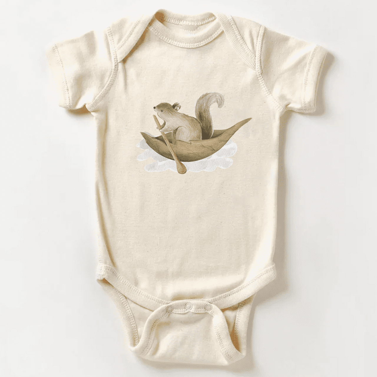 Little Squirrel Rowing Baby Bodysuit Cute Baby Onesie, Baby Bodysuit ...