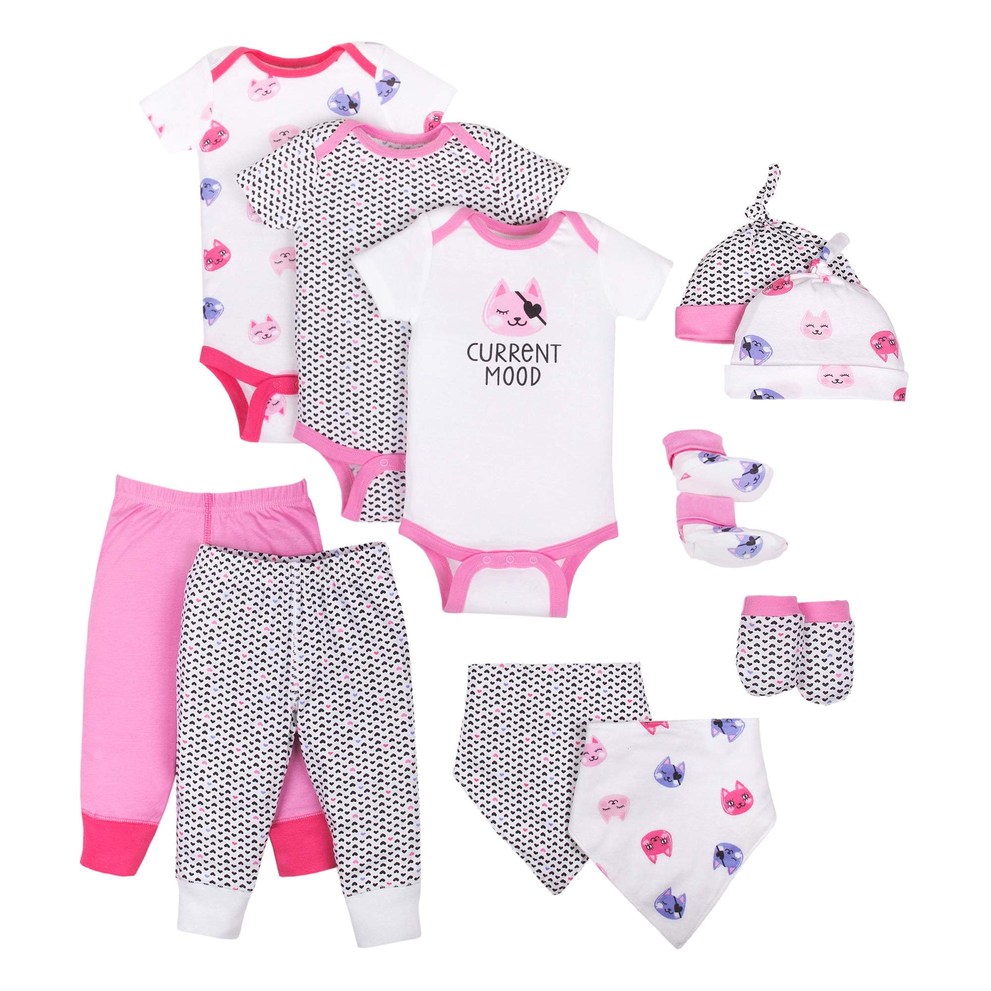 Little Star Organic Baby Girl Baby Shower Essentials Gift Set, 11-Piece ...