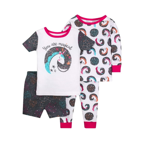 Little Star Organic Baby toddler girl snug fit mix 'n match pajamas ...