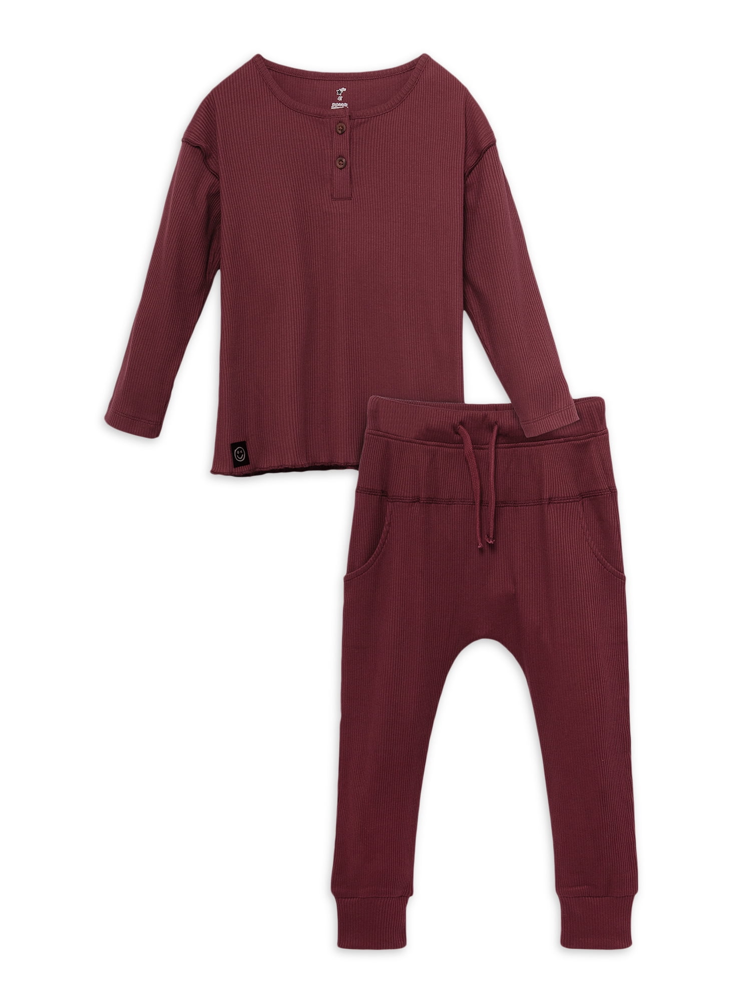 Little Star Organic Girls’ Ribbed Loungewear Set, Sizes 6-10 - Walmart.com