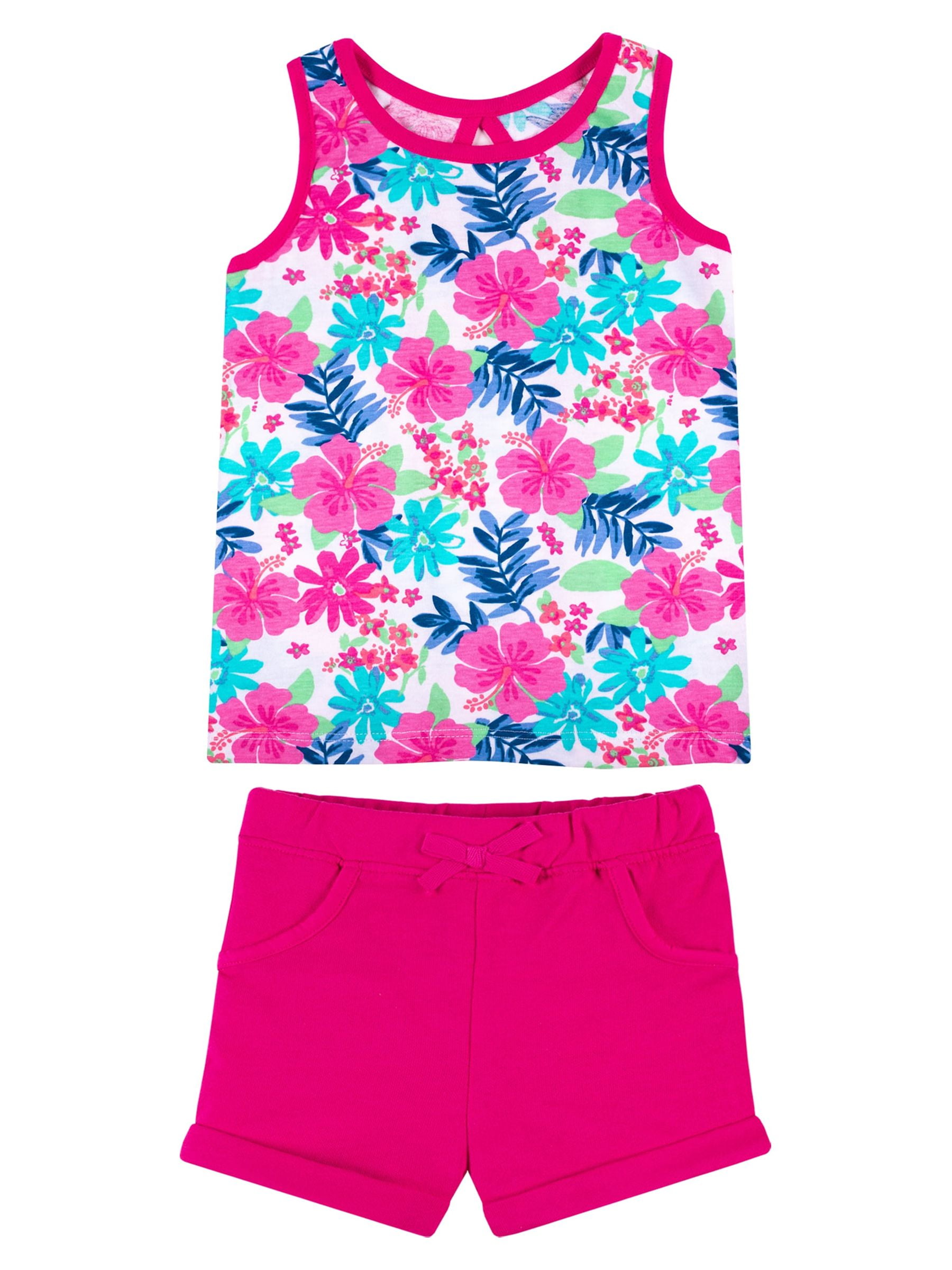 Little Star Organic Relaxed Fit Round Neck Top Short Set (Infant or ...