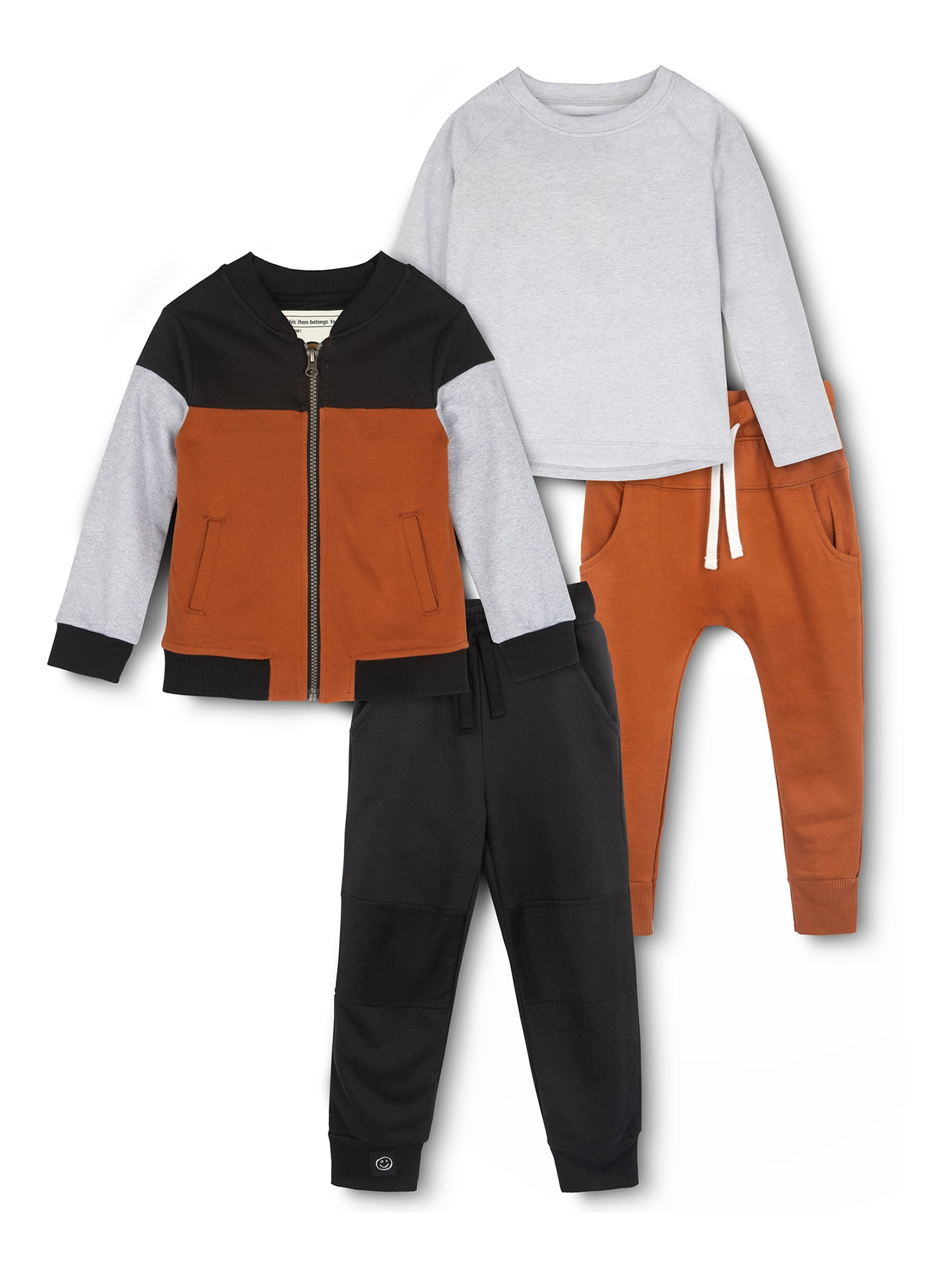 Little Star Organic Toddler Boy 4Pc Bomber Jacket Gift Set, Size 12M ...