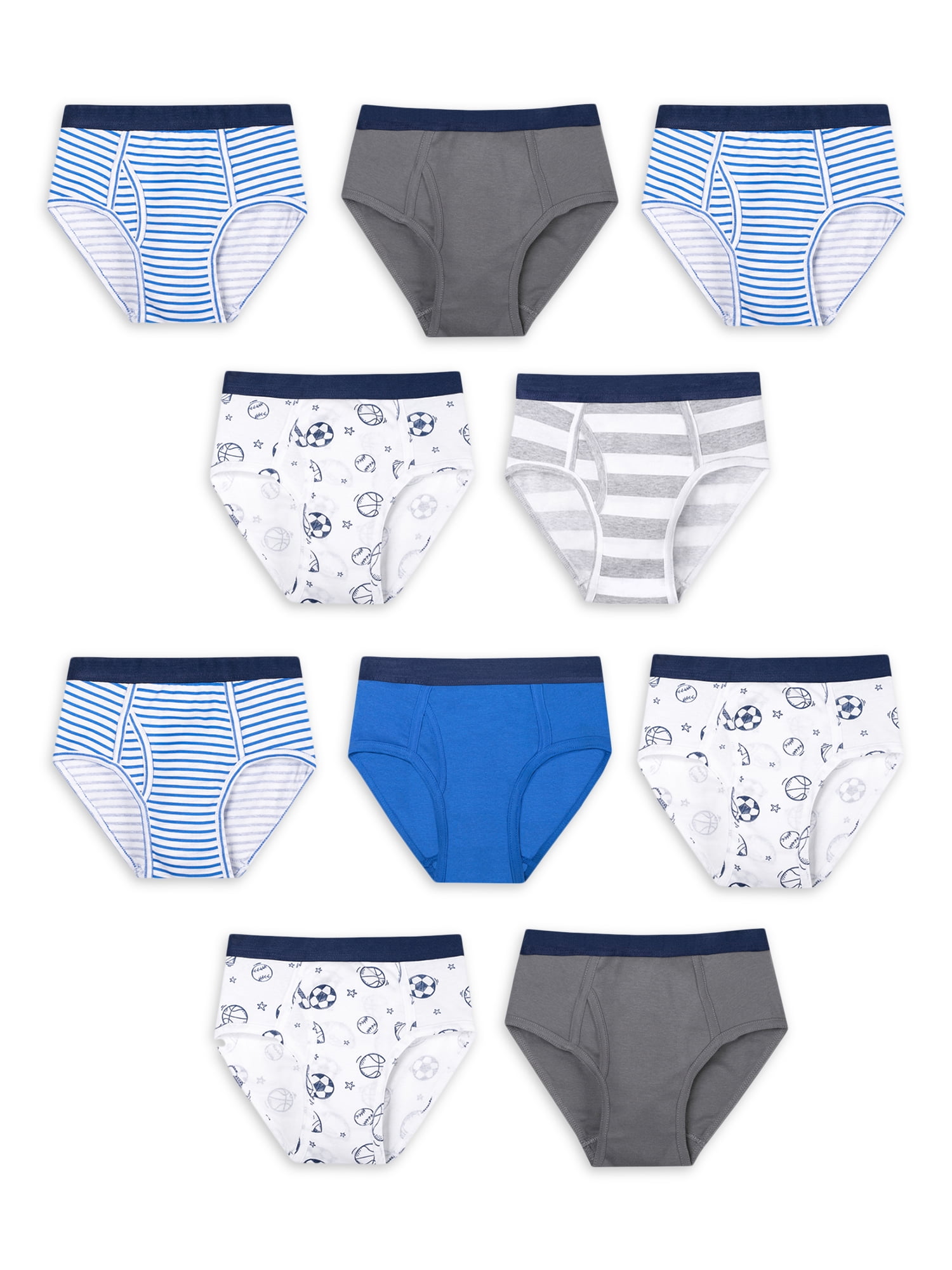 Little Star Kids Underwear Briefs, 10Pk Toddler Boy Underpants, Size 2T ...