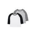 Little Star 2 Pk Toddler Boy Long Sleeve Raglan Tees, Size 9M-5T, Oeko ...