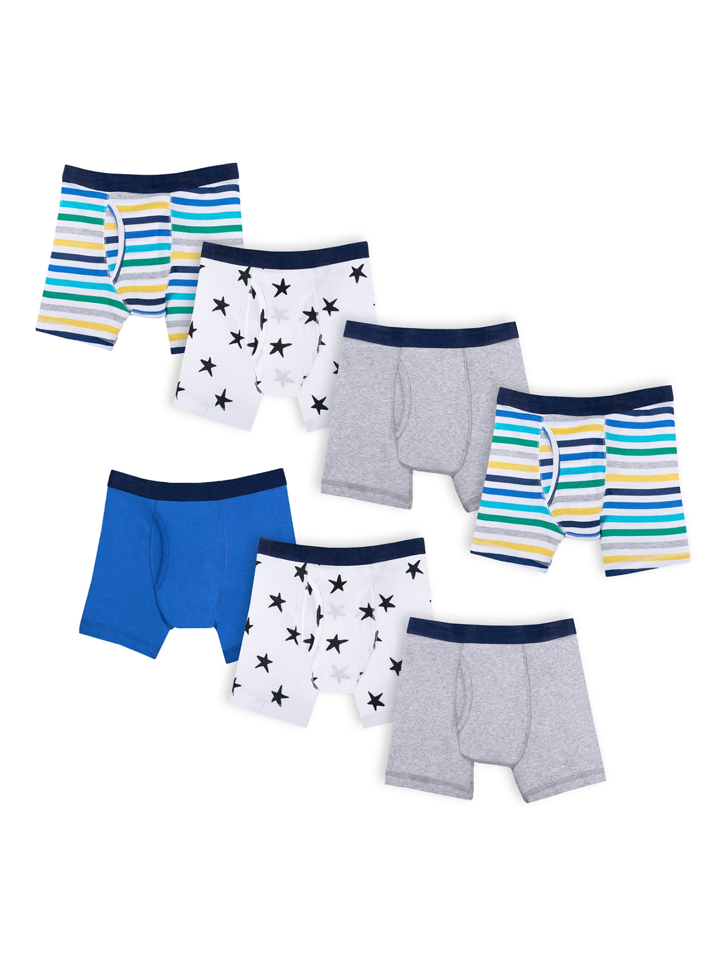 Little Star Kids Underwear Preschool Boy's 7Pk Boxer Briefs, Size 2T-5T ...