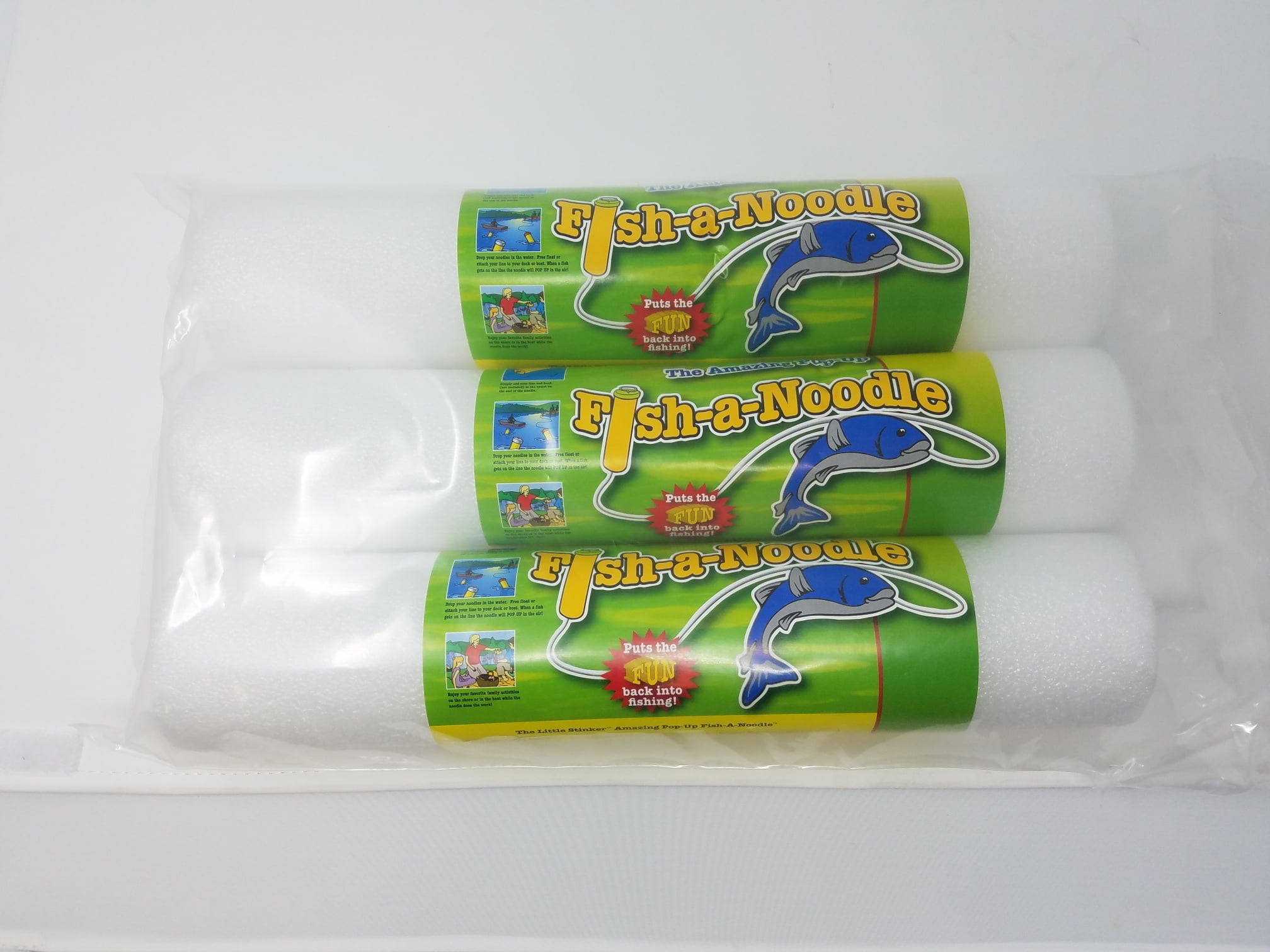 Little Stinker Amazing Pop up Fish Floater Bobber Noodle , White, 3pk ...