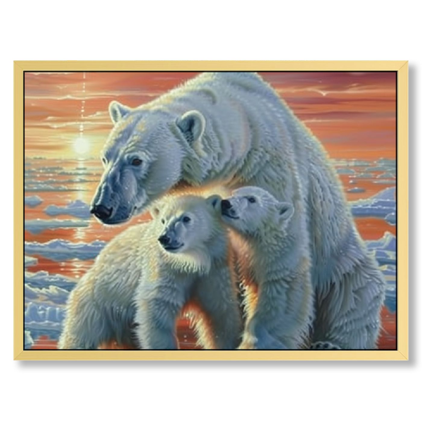 Little Sunset Canvas Painting Hanging Picture Vertical Decoration for ...