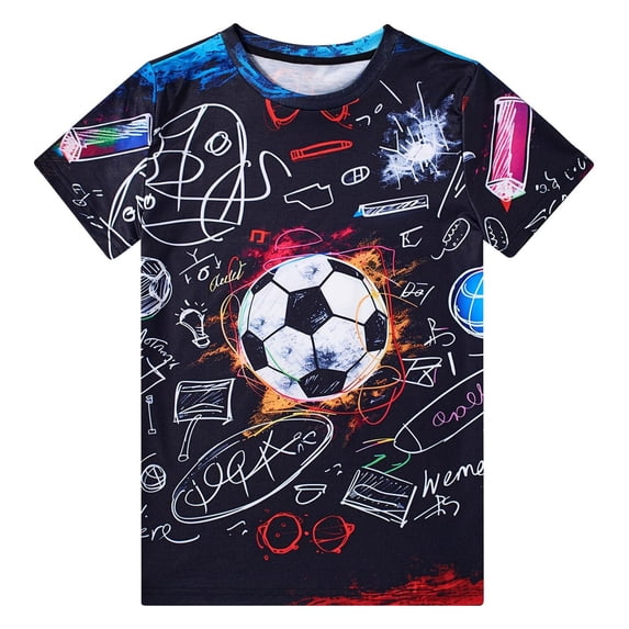 Little T-Shirts For Boys Cute Casual Funny 3D Printed Short Sleeve ...