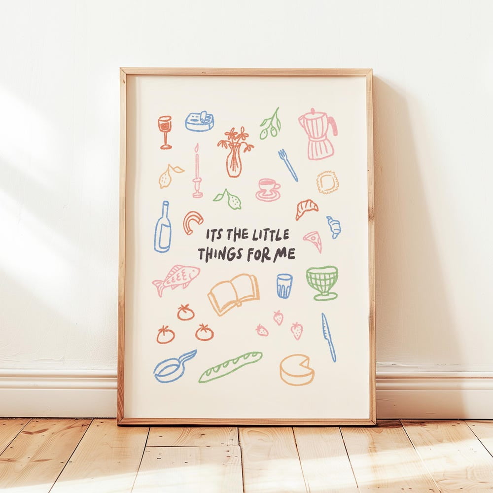 Its The Little Things For Me Print, Pastel Vintage Food Poster, Girly ...
