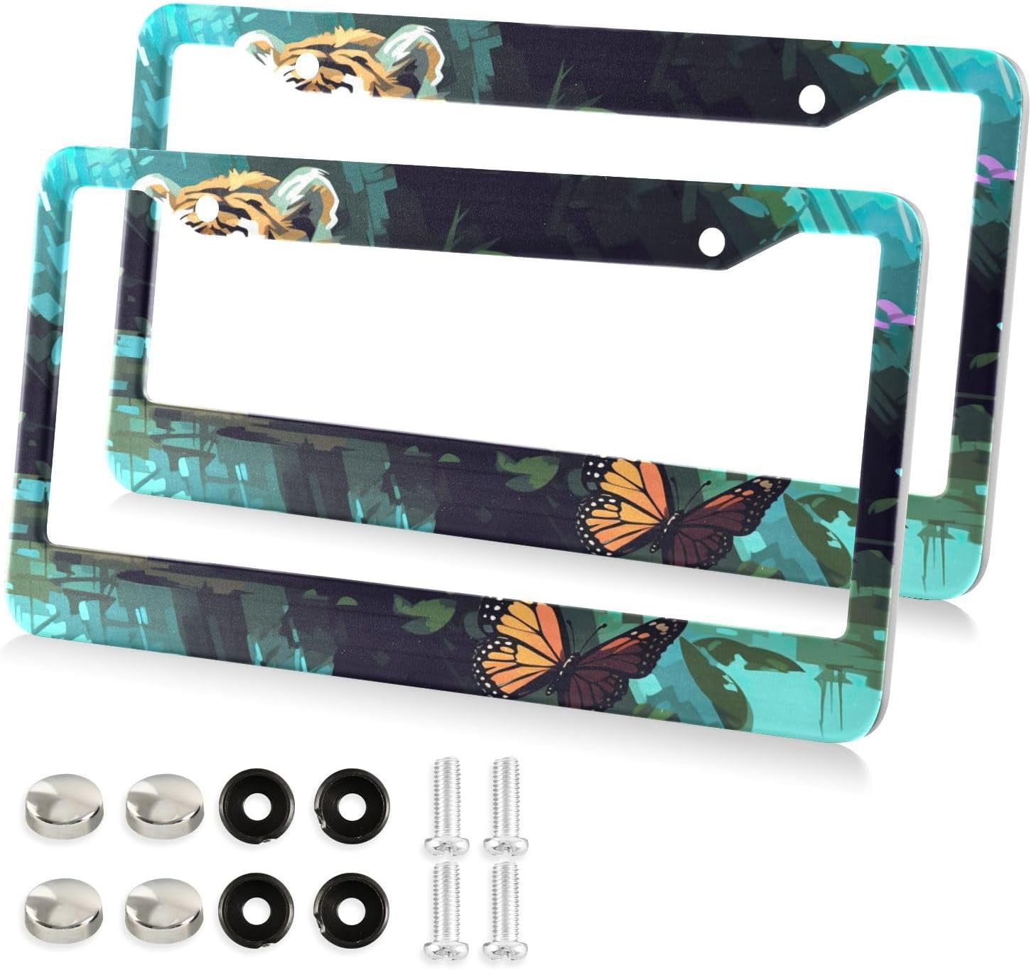 Little Tiger License Plate Frame, Aluminum Car Tag Frames, 2 Pack ...