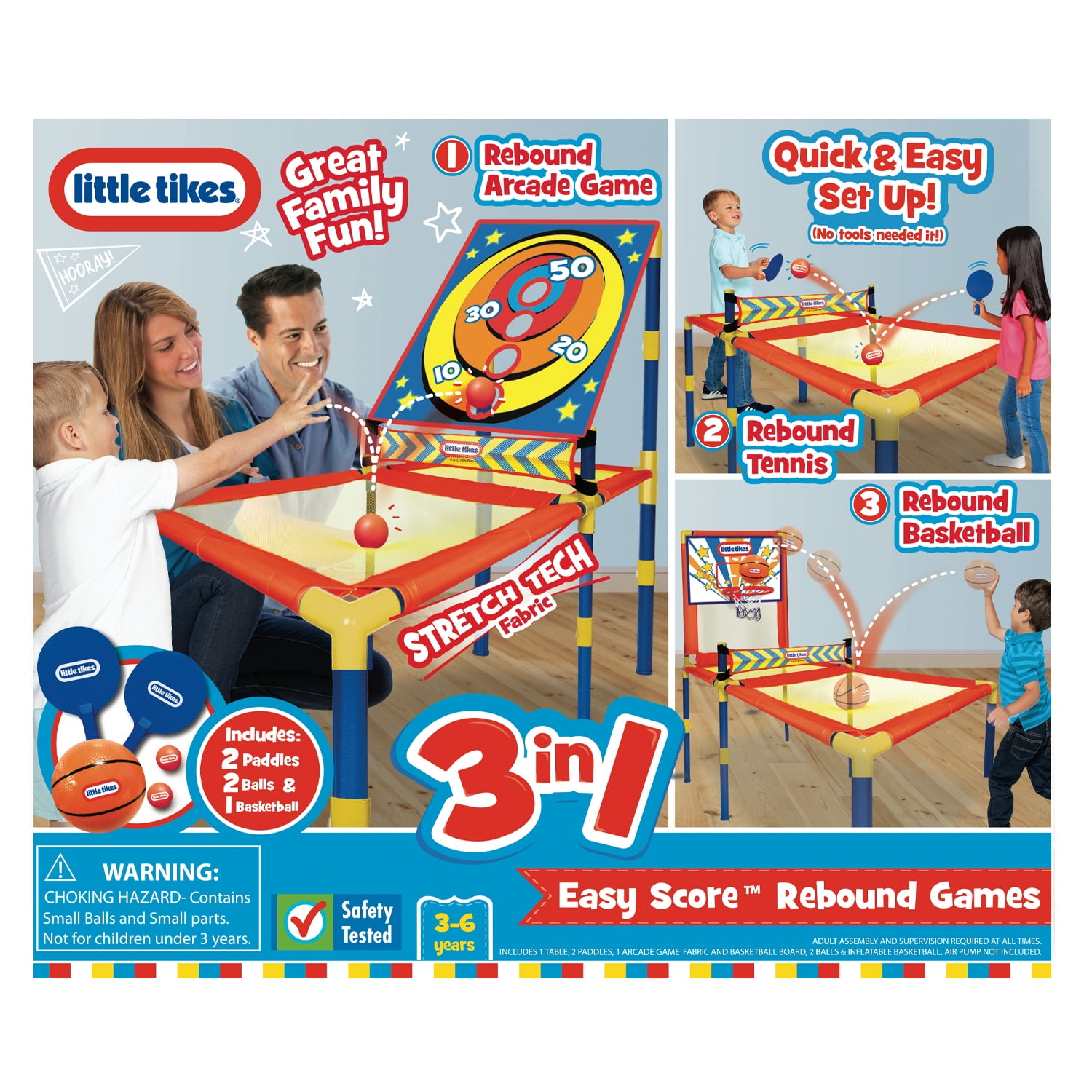 Little Tikes 3-in-1 Easy Score Rebound Games - Walmart.com
