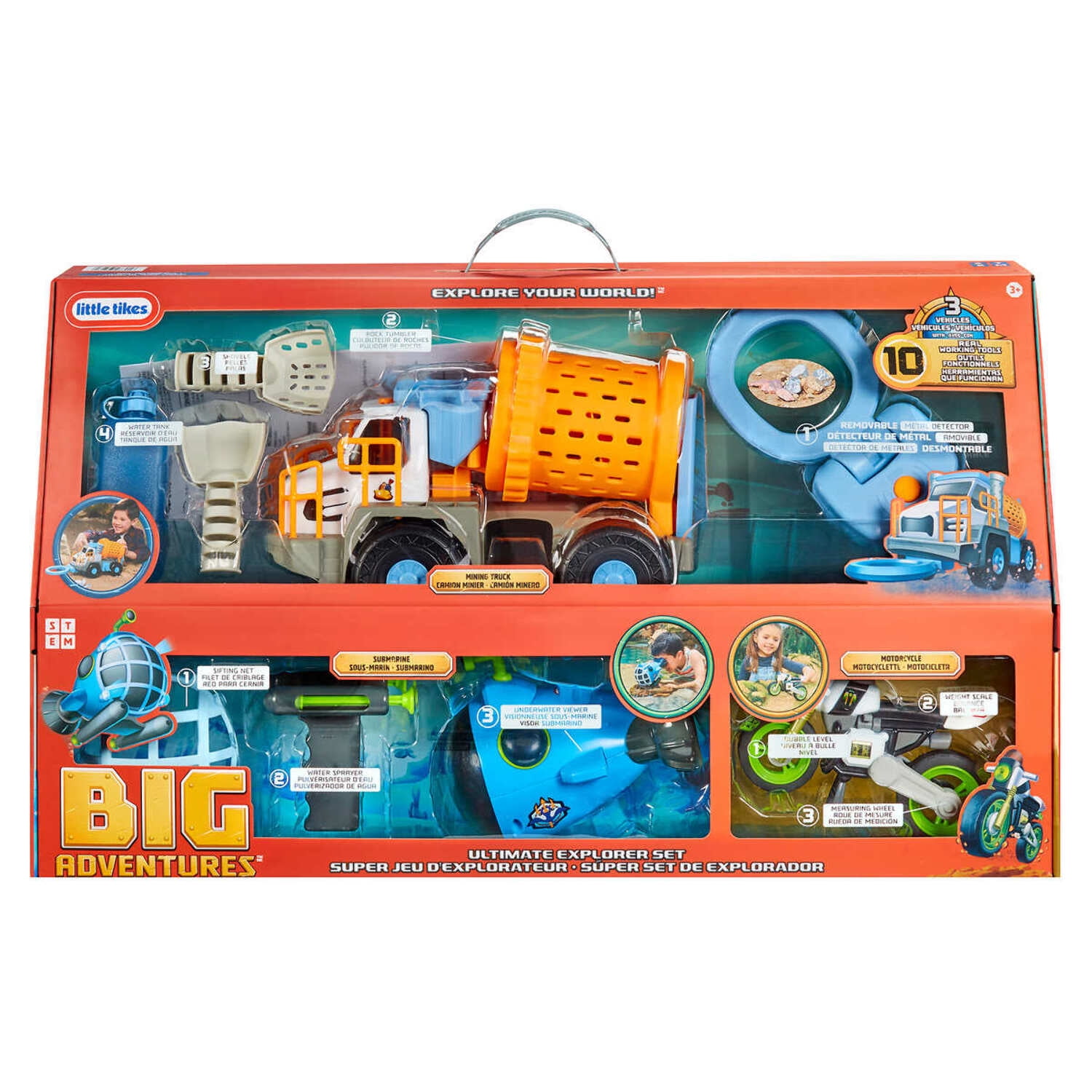 Little Tikes Outdoor Discovery Big Adventures Set, Search Vehicles 3 ...