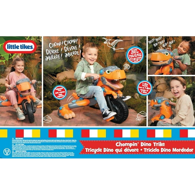 Little Tikes Chompin' Dino Trike, Toddler Tricycle, Ride On, Dinosaur ...