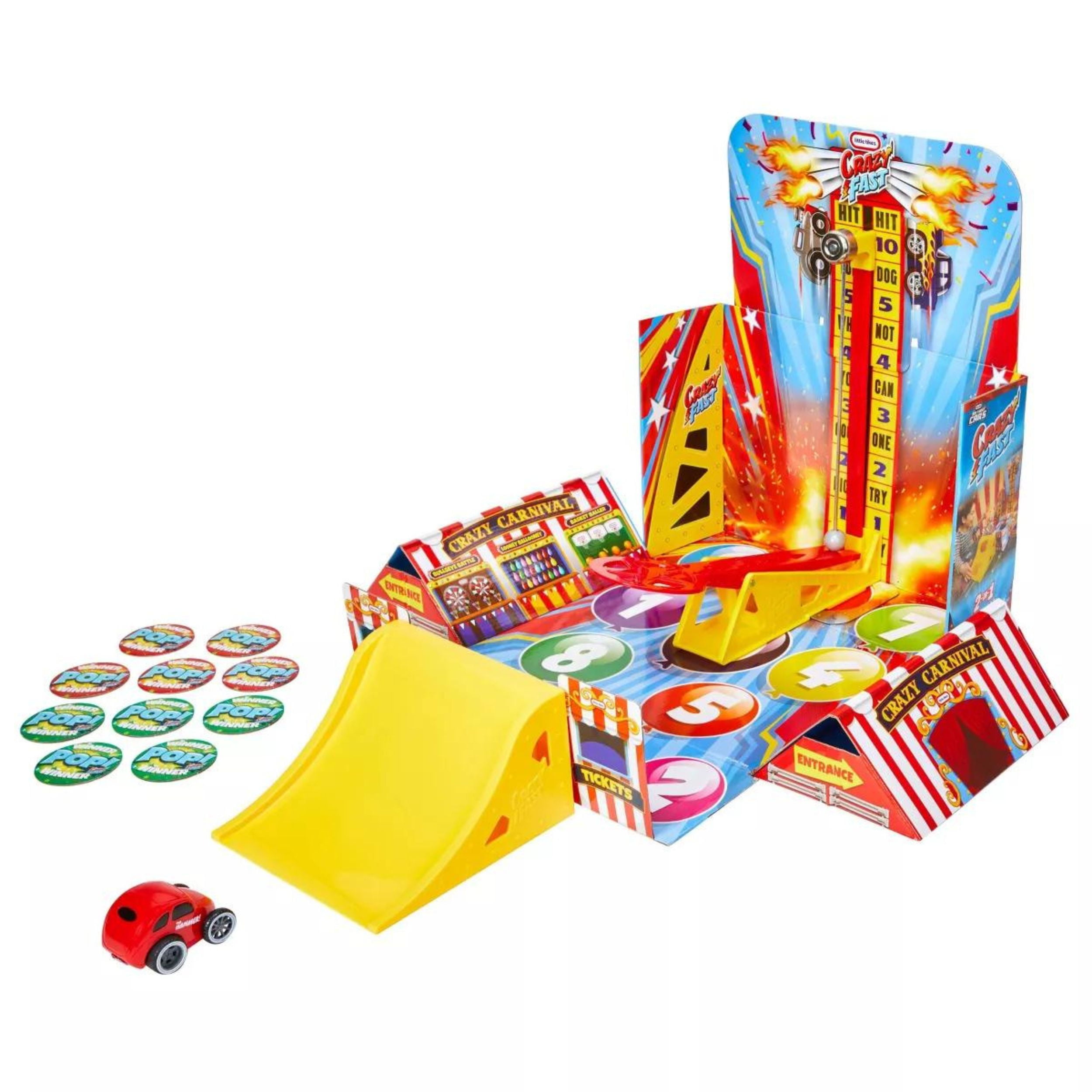 Little Tikes Crazy Fast Flip & Fly Carnival Racecar playset - Walmart.com