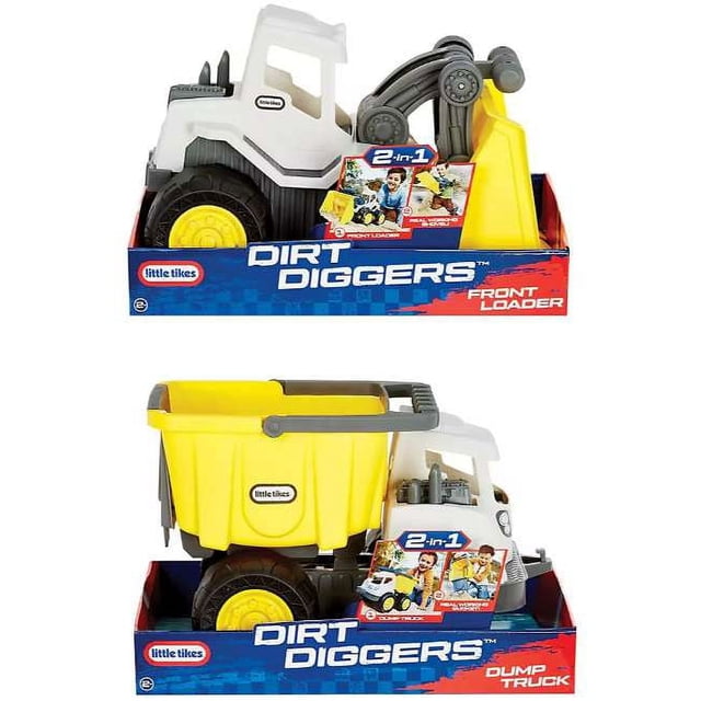 Little Tikes Dirt Diggers Dump Truck & Front Loader Vehicle 2-Pack (2 ...