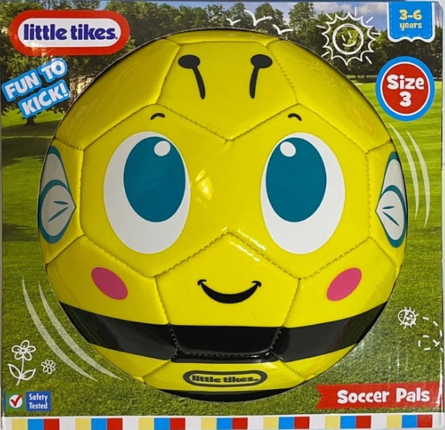 Little Tikes Soccer Pal Ball Yellow Bumble Bee / Raccoon / Turtle- Size ...