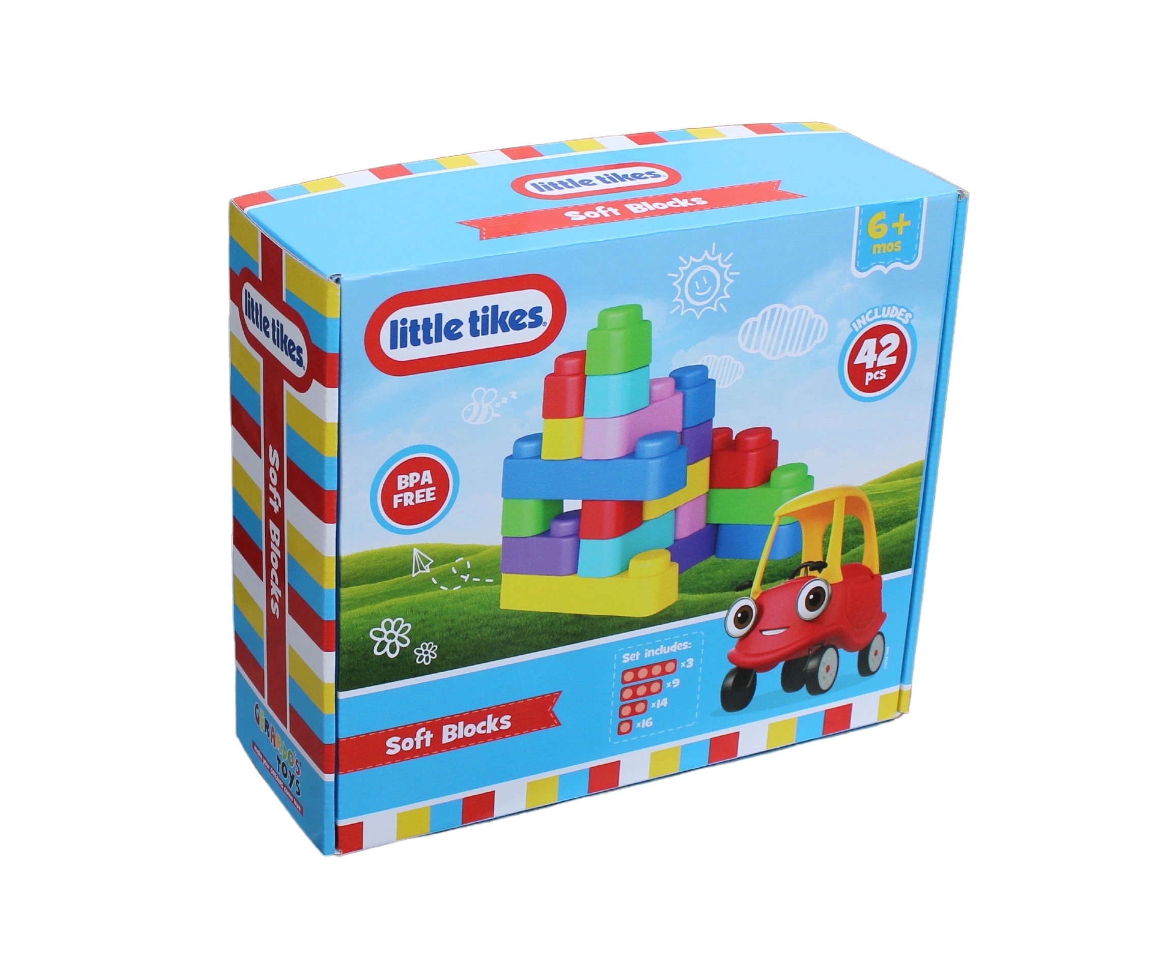 Soft Blocks Little Tikes Set - 42 Piece Building & Stacking Toys, Food ...