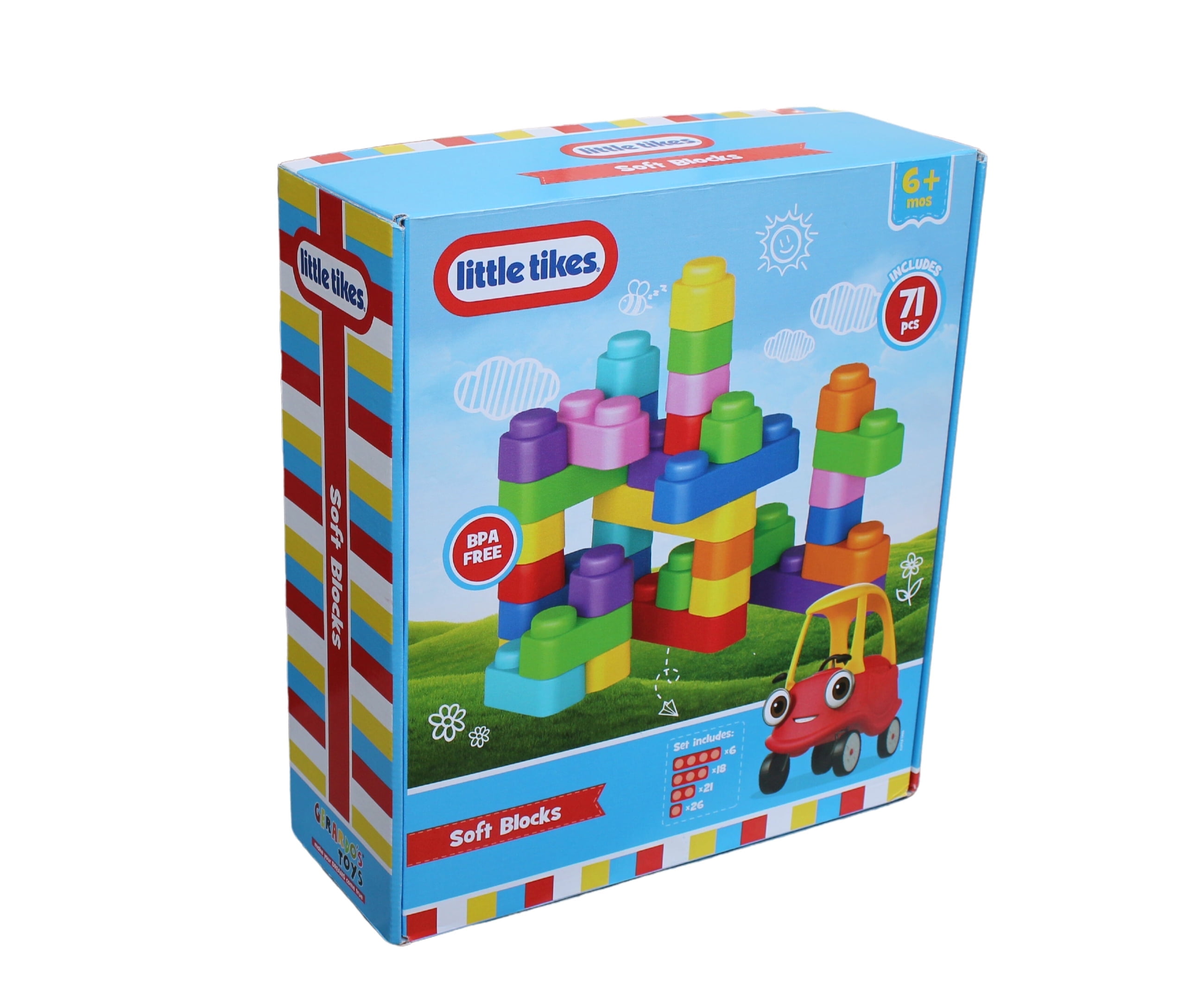 Little Tikes Soft Blocks Set, 71 Piece - Building & Stacking Toys, Food ...