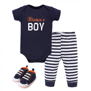 3Pcs Baby Boy Clothes Newborn Infant Bodysuit Summer Short Sleeve Romper +Pants+Beanie Hat Set ...