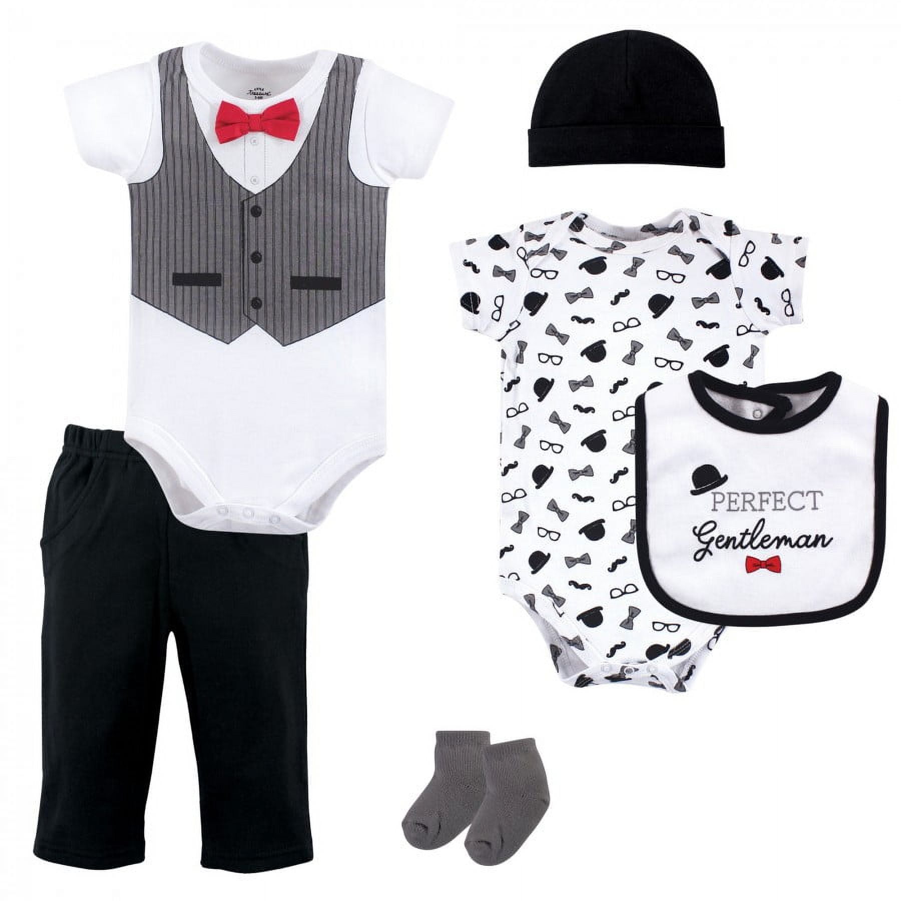 Little Treasure Newborn Essentials: 6-Piece Gentleman Layette Set for ...