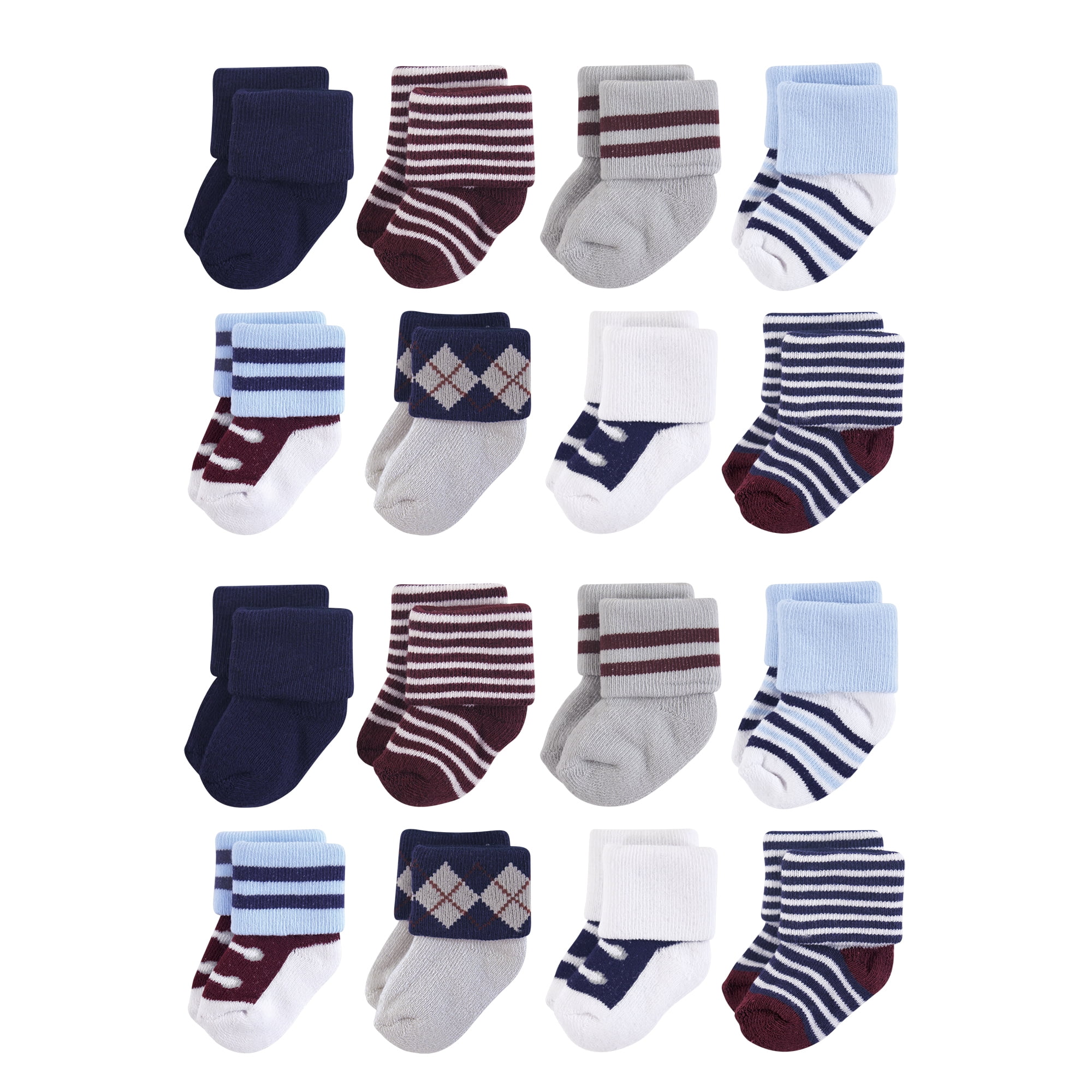 Little Treasure Cotton Rich Terry Baby Socks 16-Pack - Walmart.com