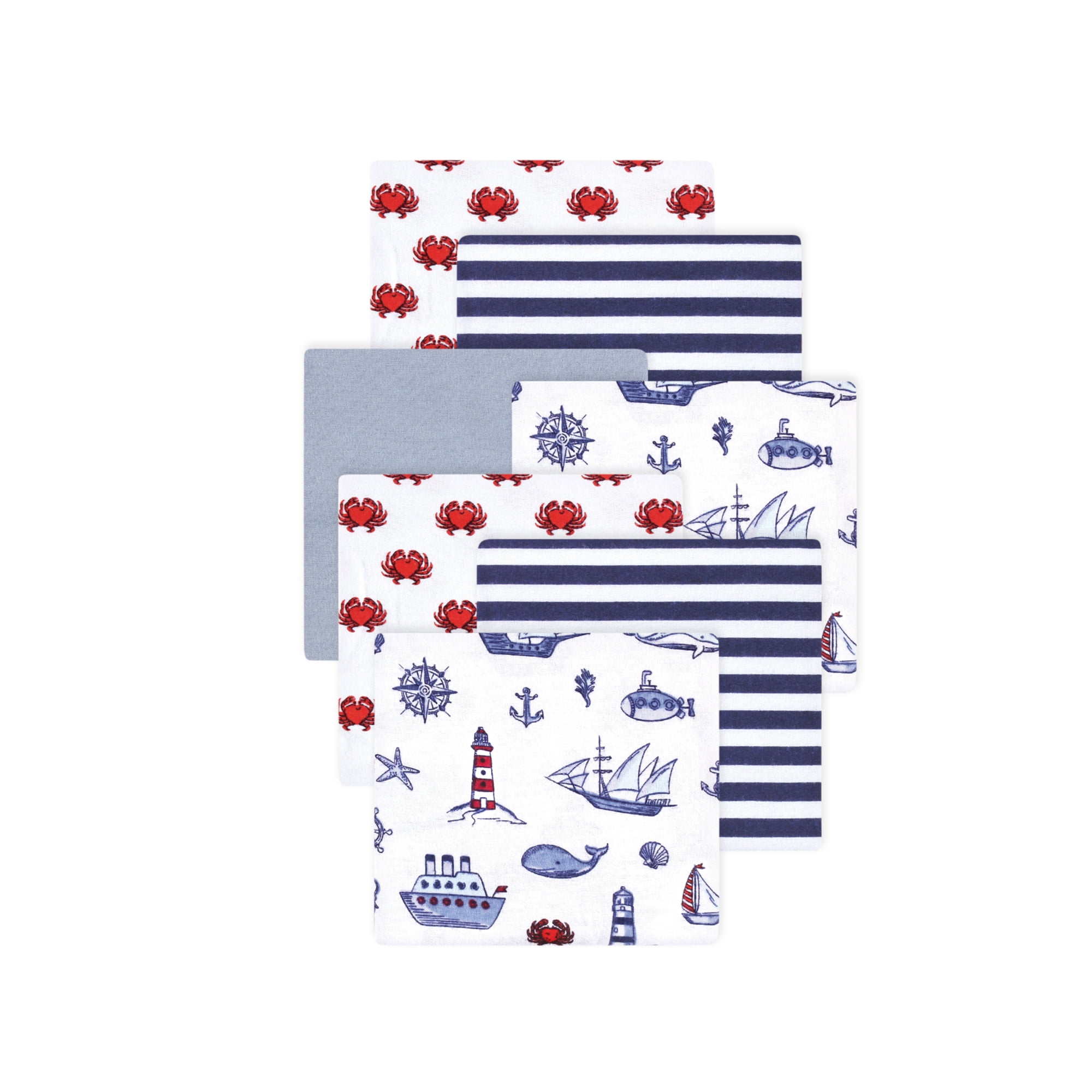 Little Treasure Hudson Baby Cotton Poly Flannel Receiving Blankets ...