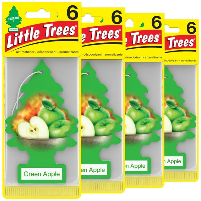 Little Trees Air Freshener Green Apple Fragrance 24-Pack - Walmart.com