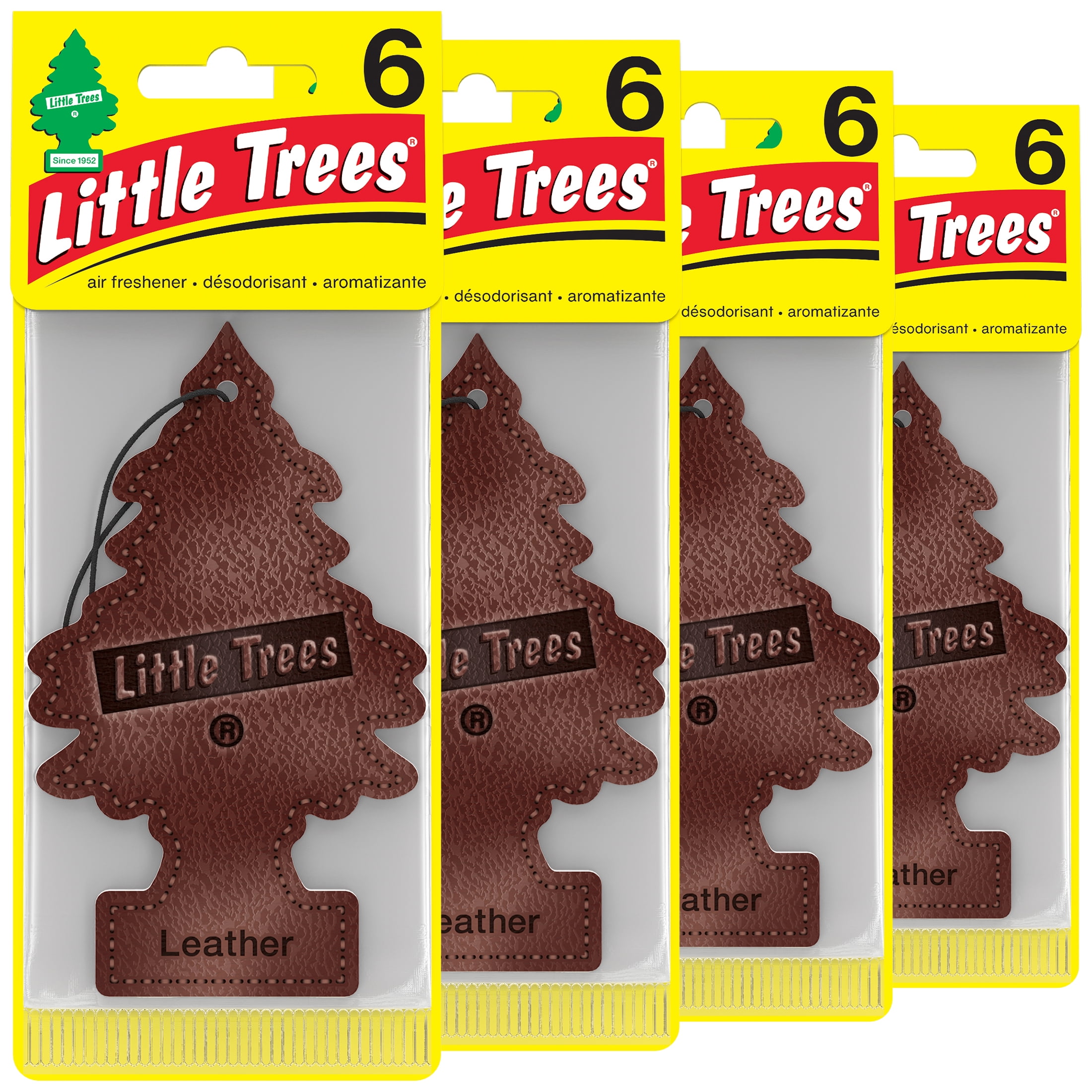 LITTLE TREES Leather Air Freshener 24-Pack Long-Lasting Hanging Car and ...