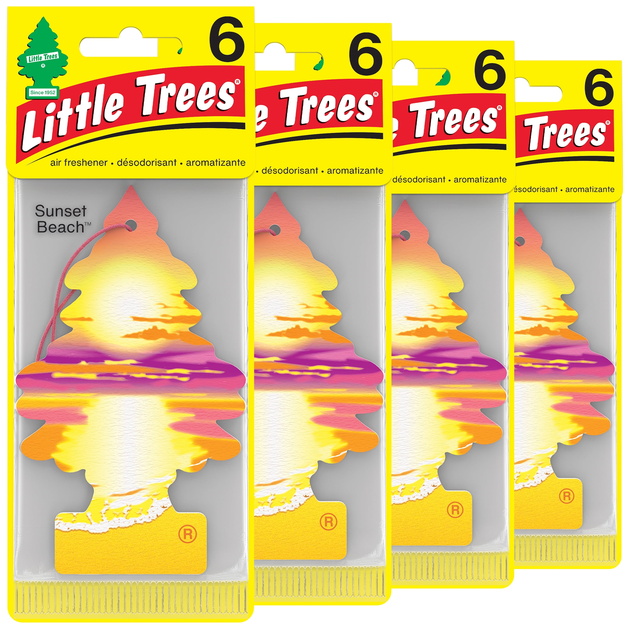Little Trees Air Freshener Sunset Beach Fragrance 24-Pack - Walmart ...