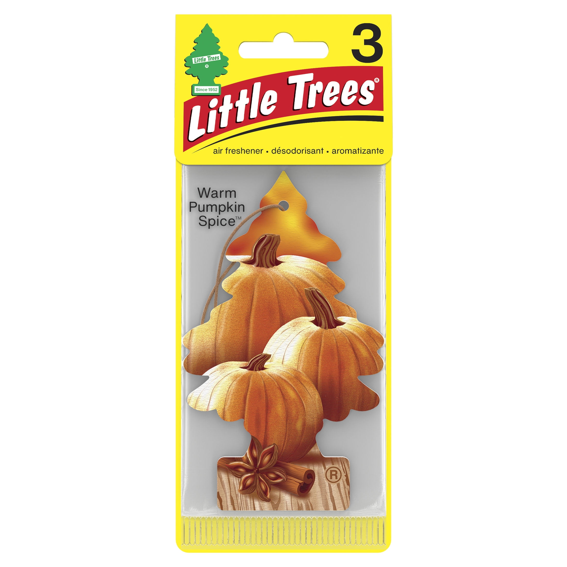 Little Trees Air Freshener Warm Pumpkin Spice Fragrance 3-Pack ...