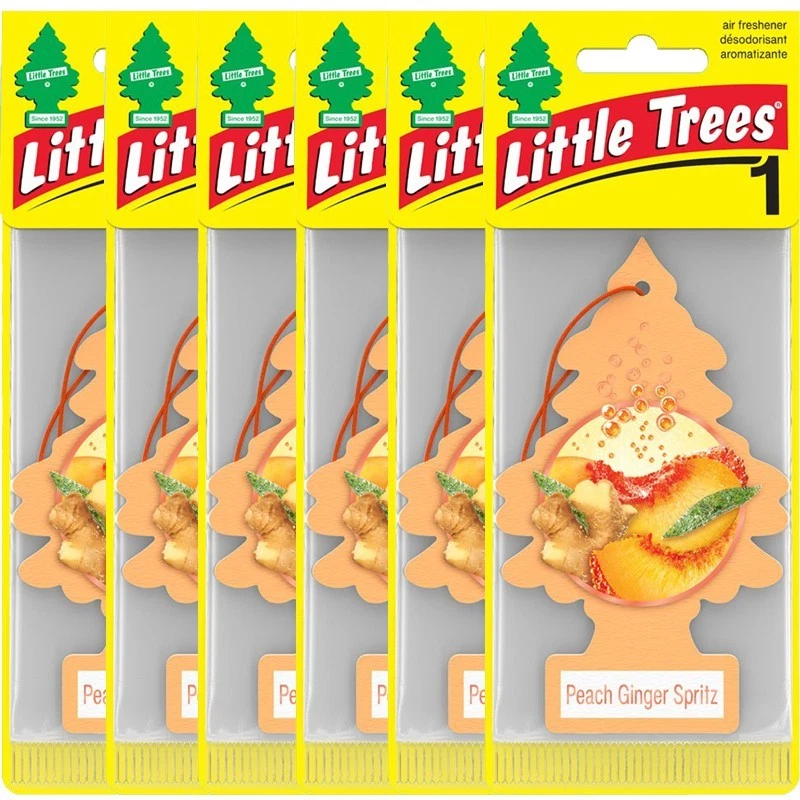 Little Trees Air Fresheners Peachy Ginger Spritz Scent for Car and Home ...