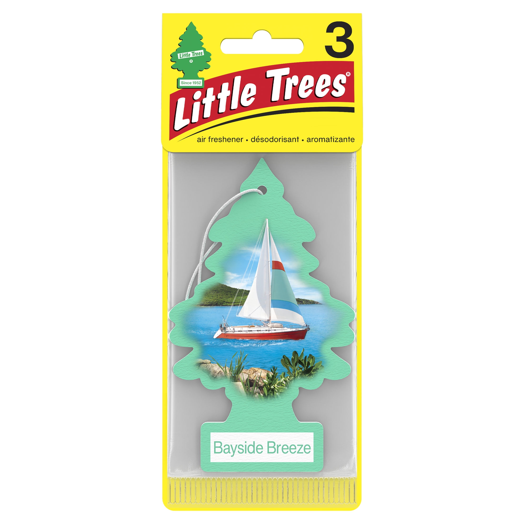 Little Trees Auto Air Freshener, Hanging Card, Bayside Breeze Fragrance ...