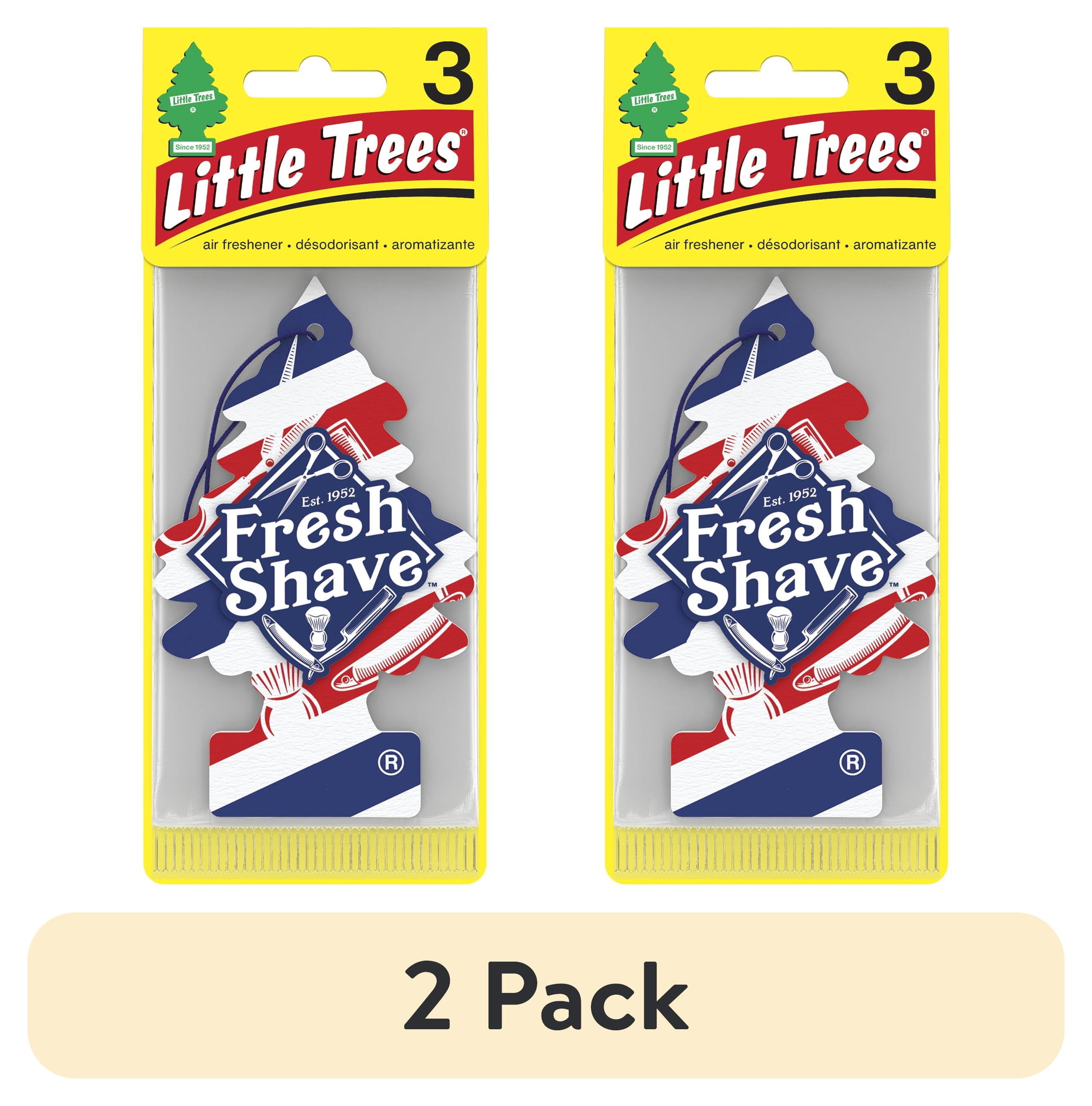 (2 pack) Little Trees Air Freshener Fresh Shave Fragrance 3-Pack ...