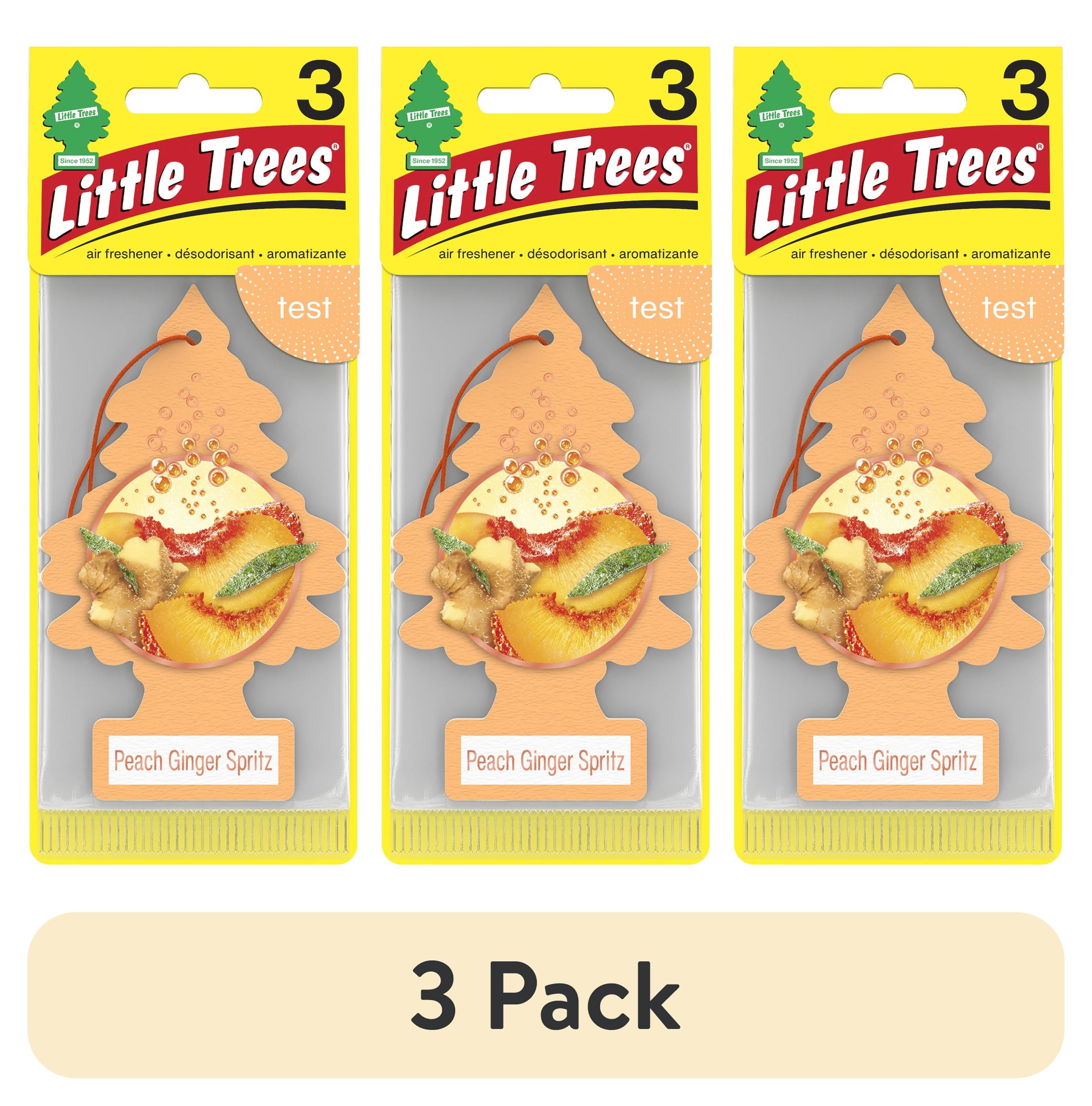 (3 pack) Little Trees Air Freshener Peach Ginger Spritz Fragrance 3 ...