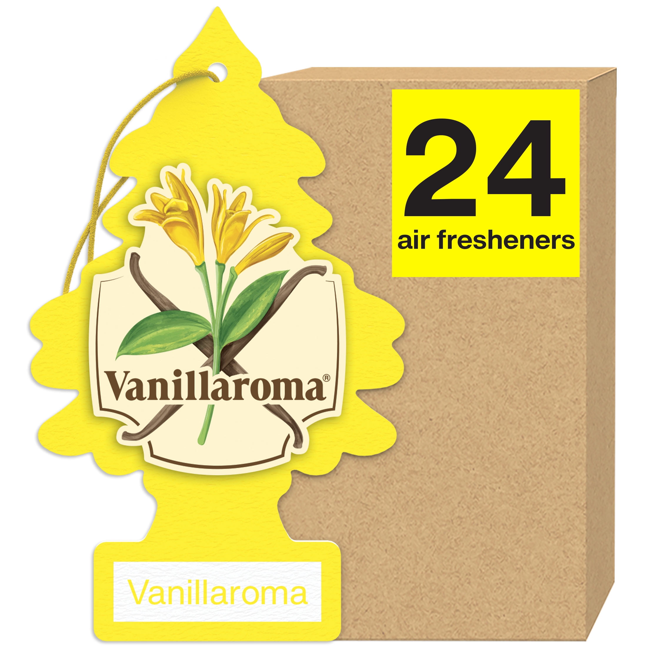 Little Trees Auto Air Freshener, Hanging Card, Vanillaroma 24-Pack ...